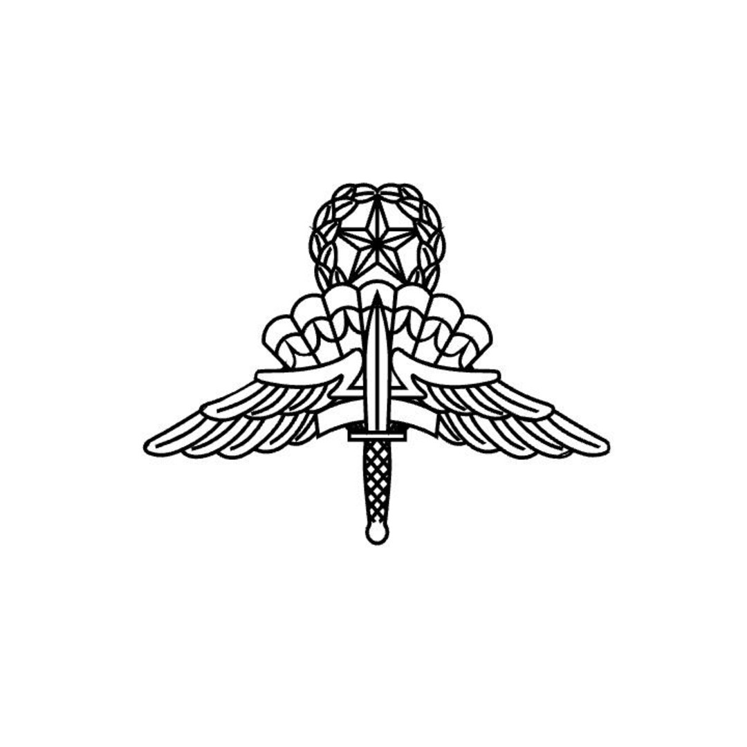 Army Freefall Master Badge Halo Decal | Transparent Decal | Permanent ...