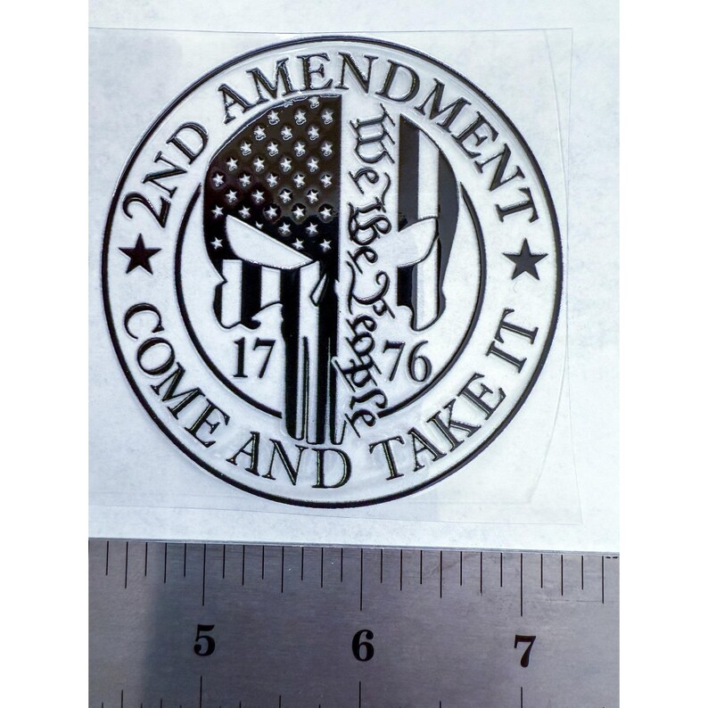 2nd Amendment Decal Sticker - Gun Rights 2a, UV Perma-sticker ...