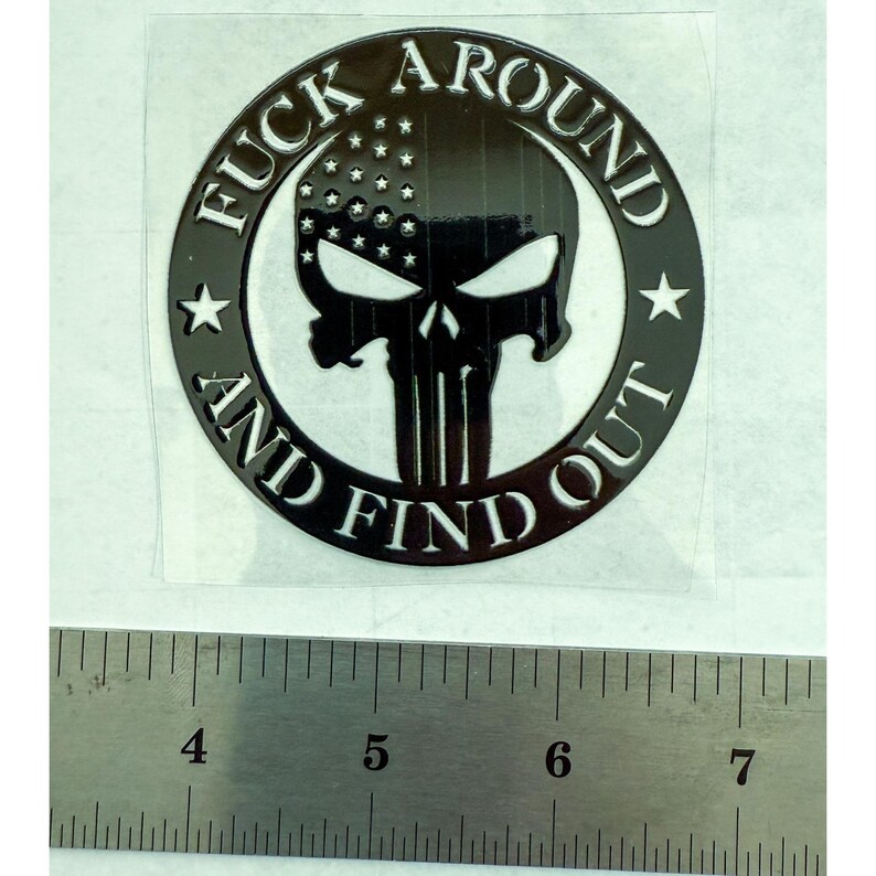 FAFO, F Around and Find Out Decal, Perma-sticker, No Background ...