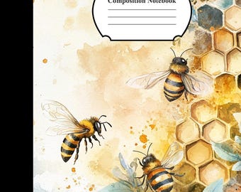 Blue Honeycomb Composition Notebook Honey Composition Notebook Cute ...