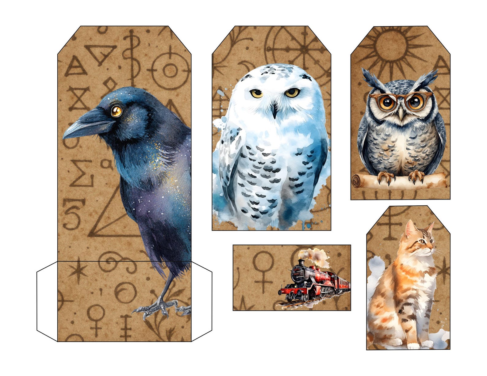 Loaded Tags / Junk Journal - Wizards; Inspired by Magical Spells ...
