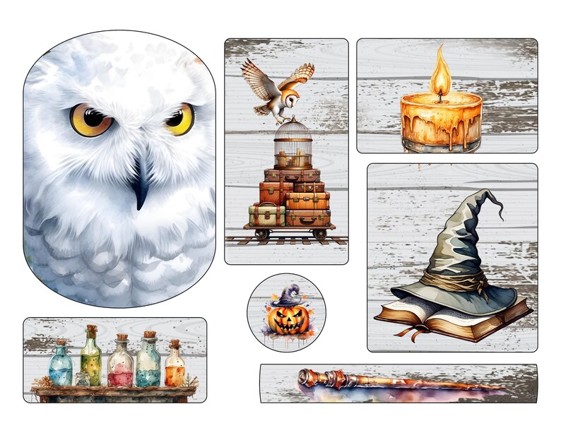 Loaded Tags / Junk Journal - Wizards; Inspired by Magical Spells ...