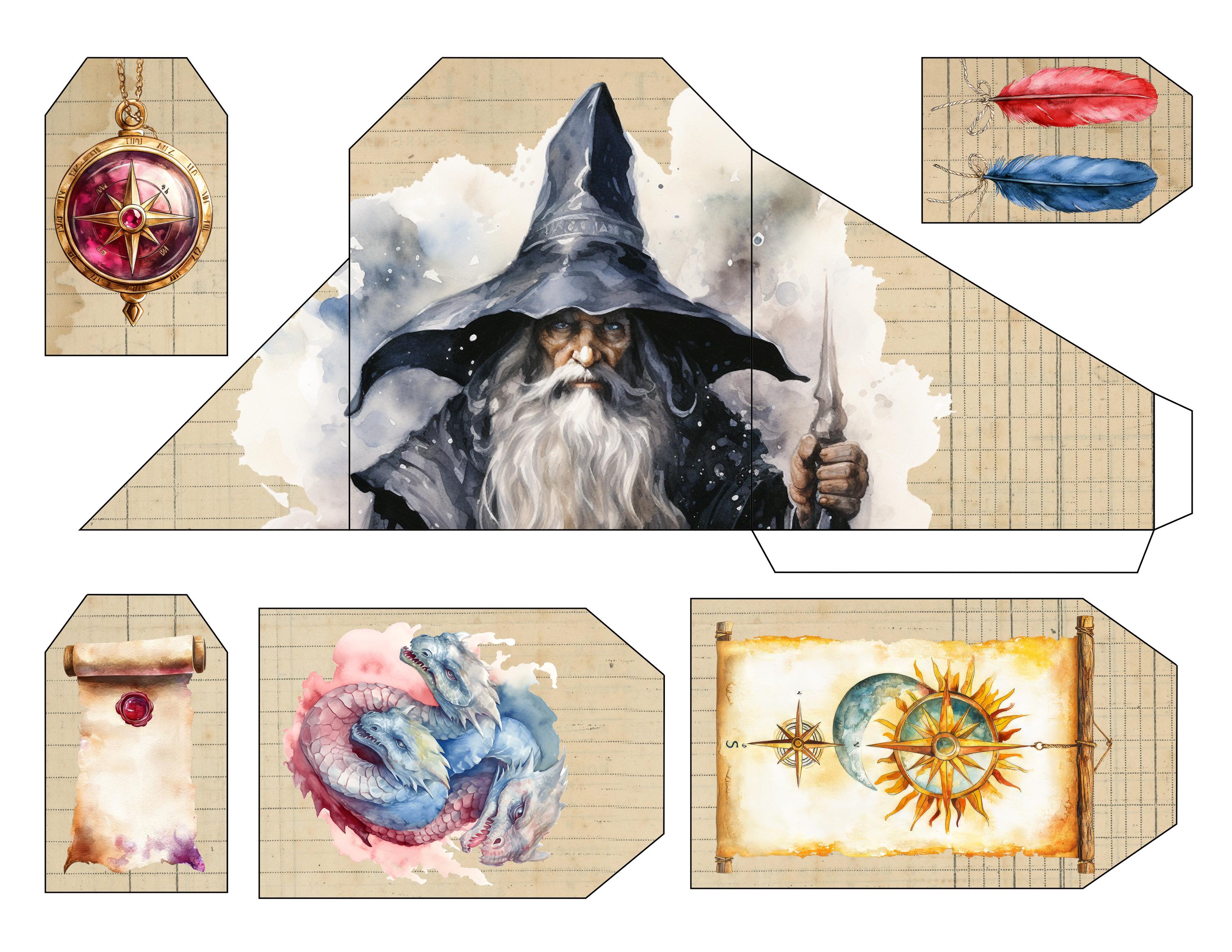 Loaded Tags / Junk Journal - Wizards; Inspired by Magical Spells ...
