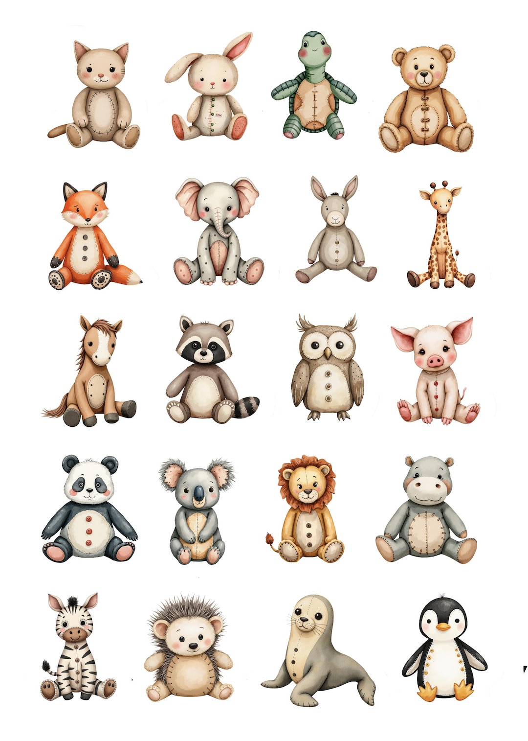 Cute Animal Stickers - Critter Zoo Sticker Sheet - Etsy