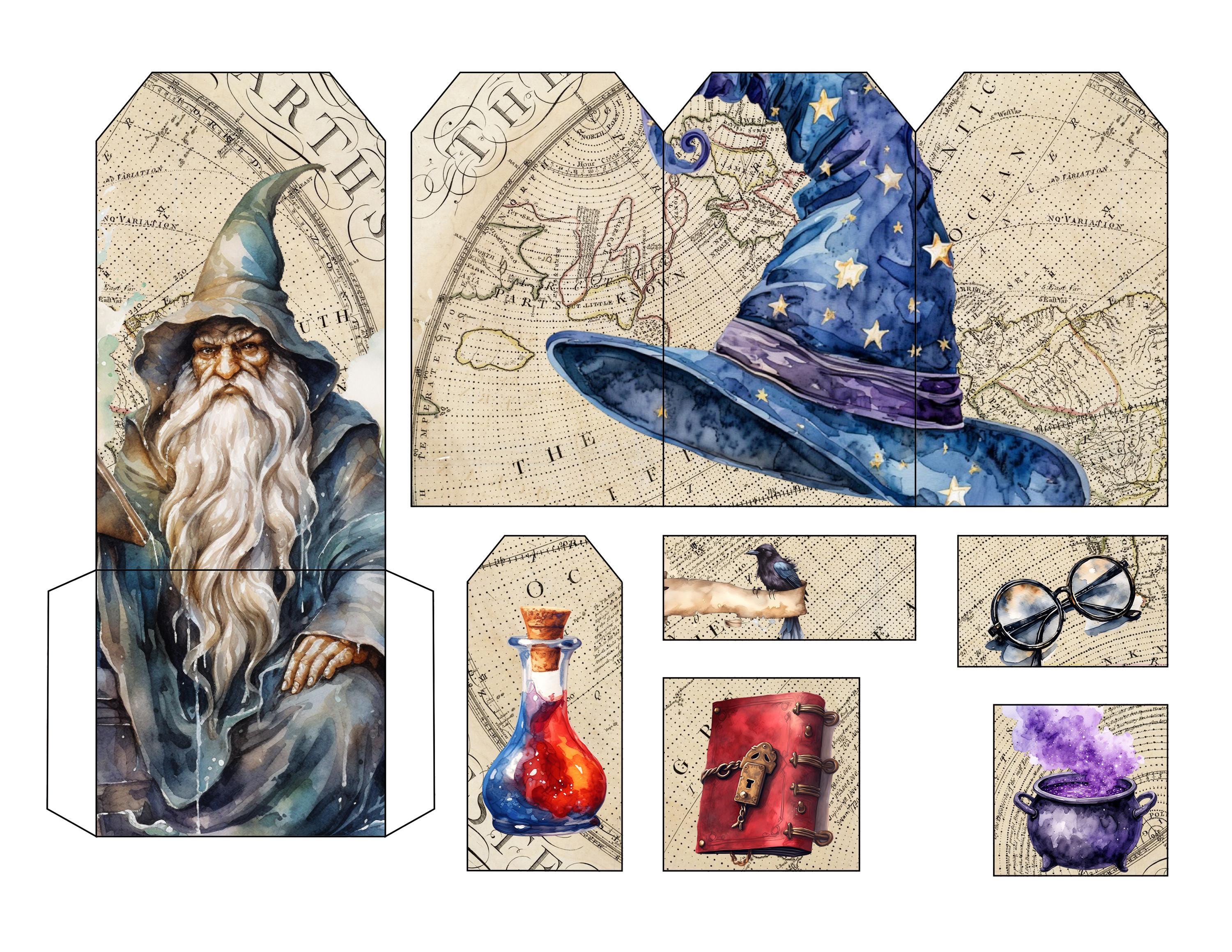 Loaded Tags / Junk Journal - Wizards; Inspired by Magical Spells ...
