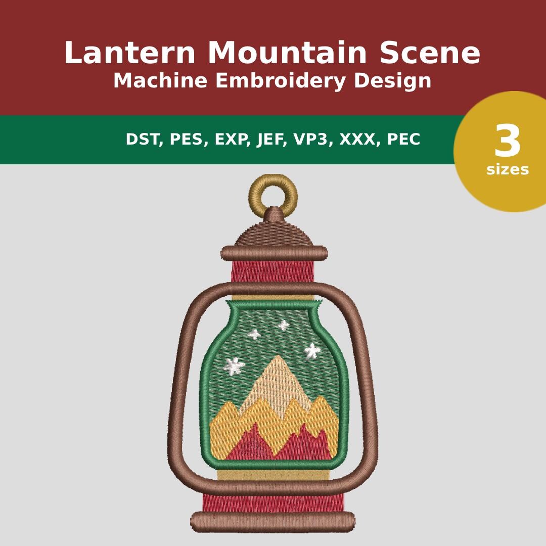 Lantern - Machine Embroidery Design - Etsy