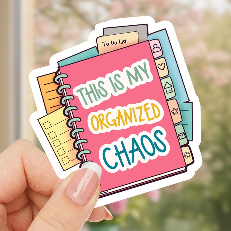 4" This is My Organized Chaos Vinyl Sticker | Planner Girl Laptop Decal ...
