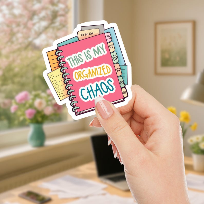 4" This is My Organized Chaos Vinyl Sticker | Planner Girl Laptop Decal ...