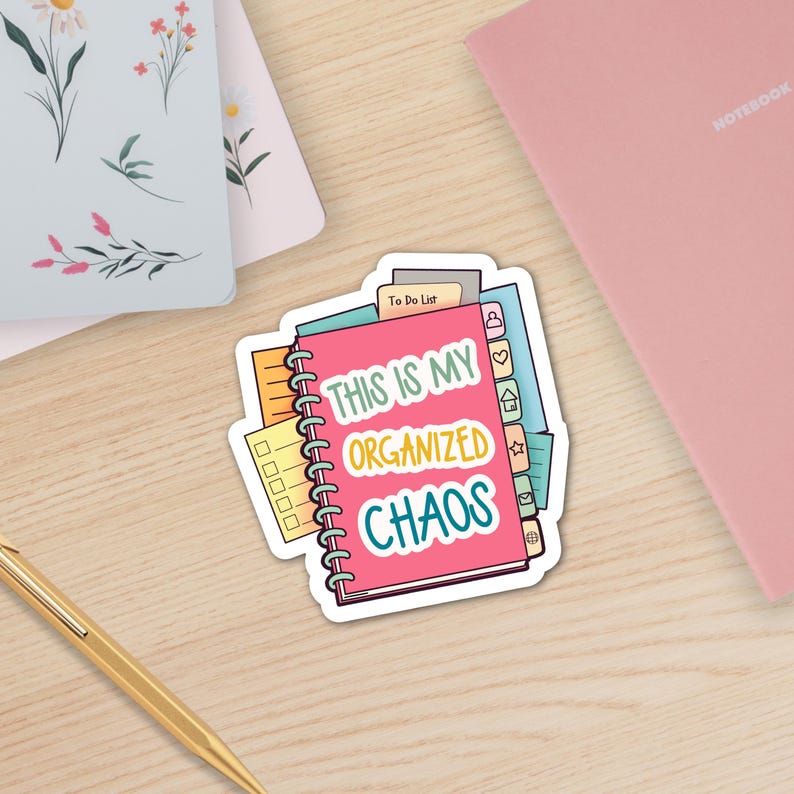 4" This is My Organized Chaos Vinyl Sticker | Planner Girl Laptop Decal ...