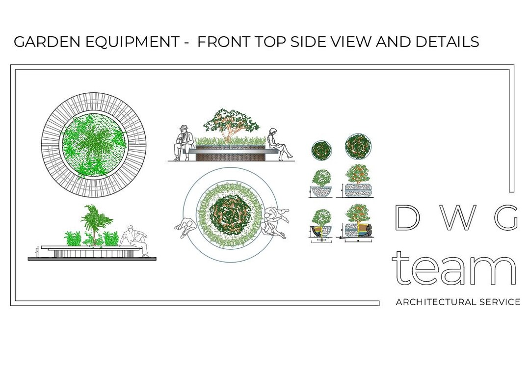 Outdoor Furniture CAD Block | 2D DWG File for Autocad, Landscape ...