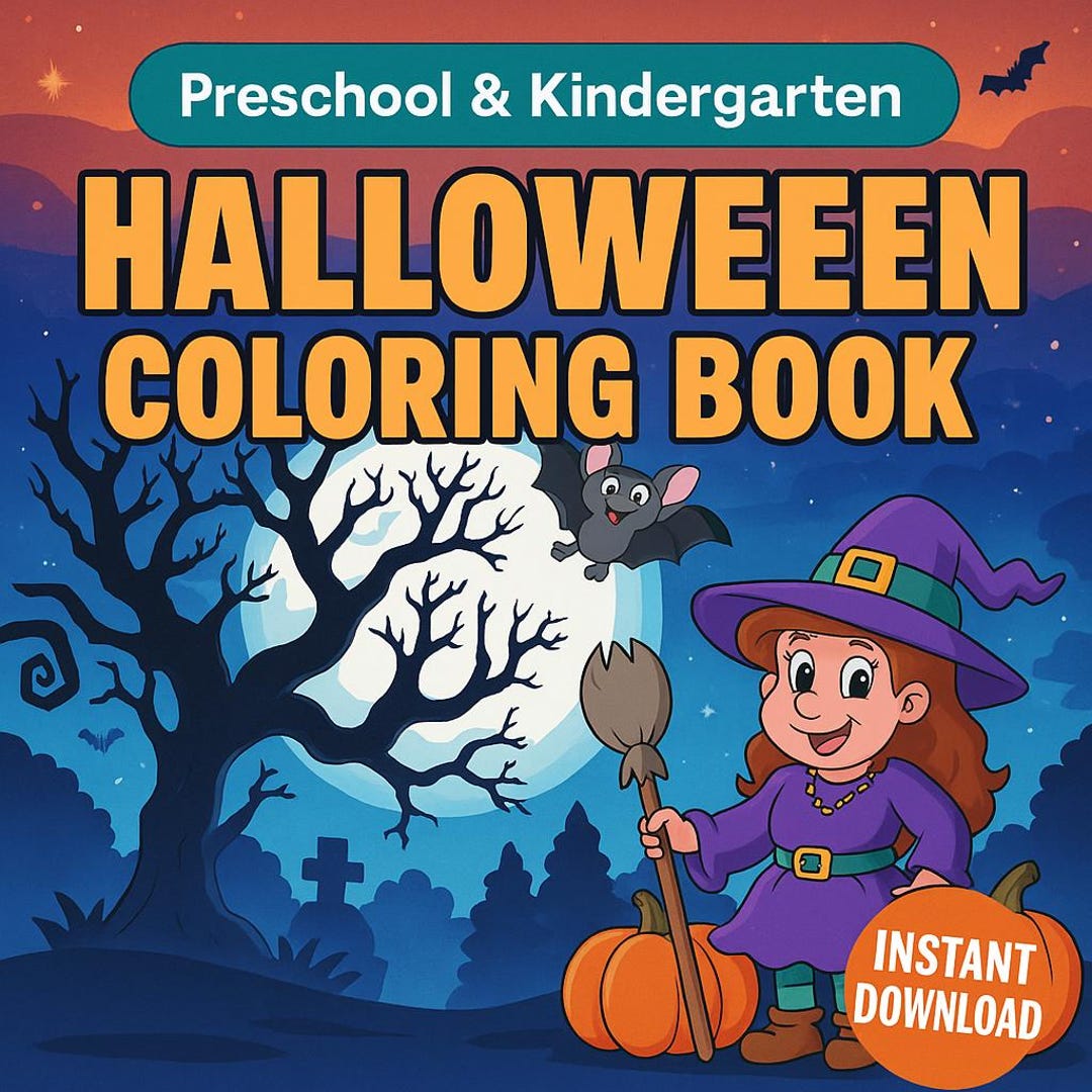 Halloween Coloring Book – Printable PDF for Kids | Spooky Coloring ...