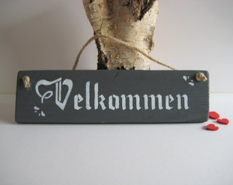 Velkommen Sign - Etsy