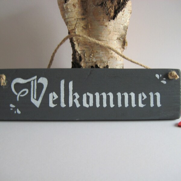 Velkommen Sign - Etsy