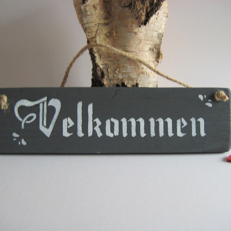 Velkommen Sign - Etsy