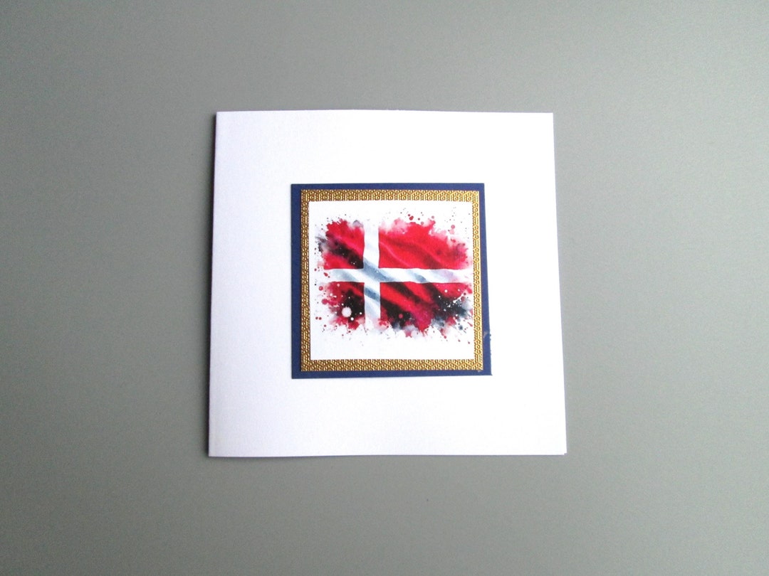 Danish Flag Greeting Card - Etsy
