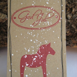 God Jul Dala Horse Gift Label Tag - Etsy UK