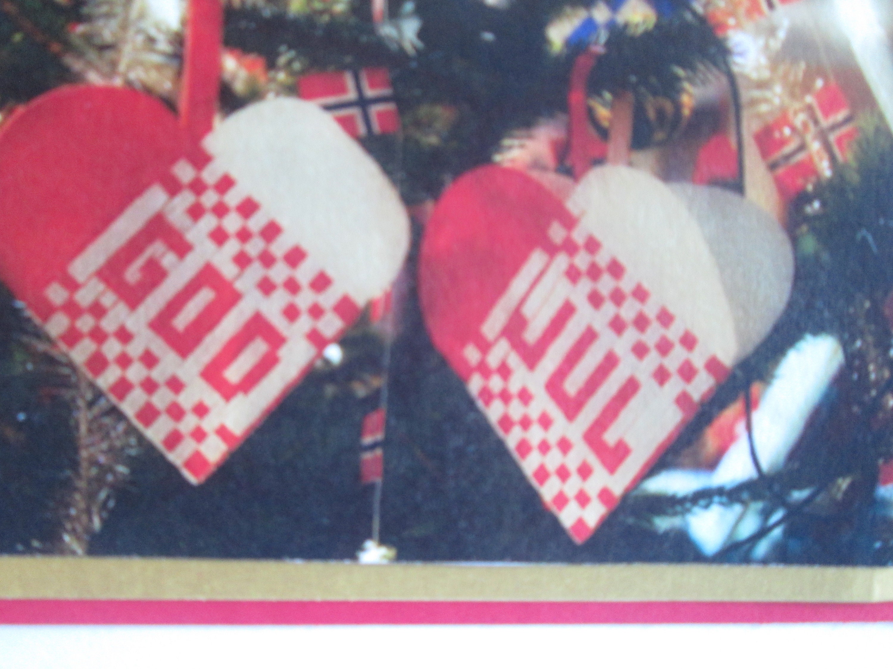God Jul Woven Heart Christmas Greeting Card - Etsy UK