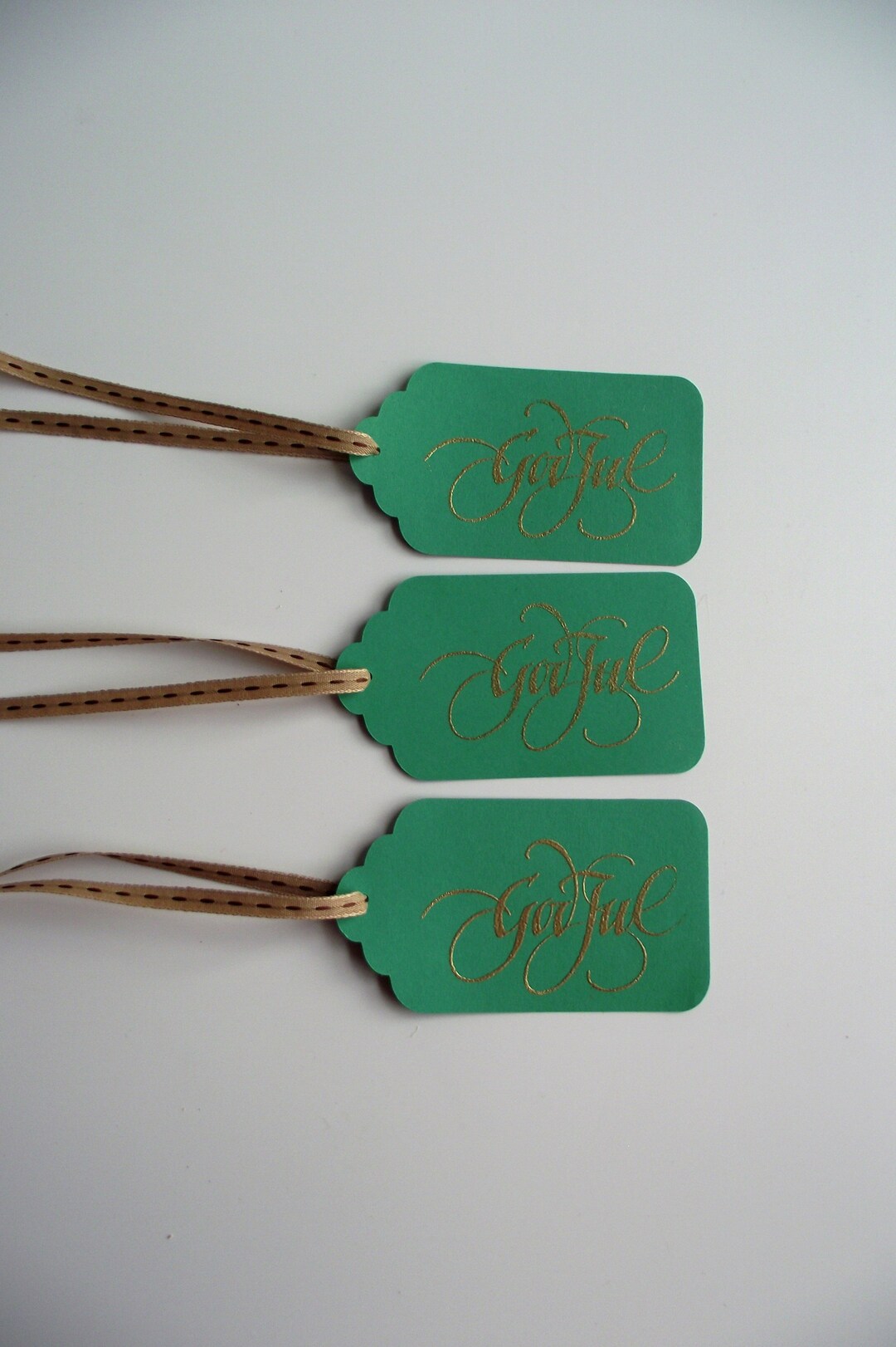 God Jul Norwegian, Swedish, Danish Happy Christmas Tag Label - Etsy