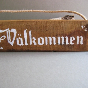 Välkommen Swedish Welcome Reclaimed Wood Hanging Sign - Etsy