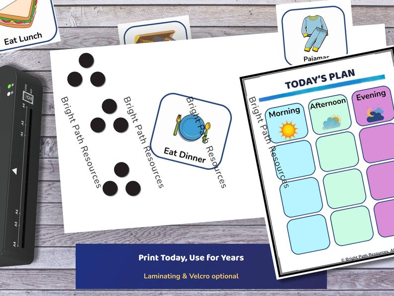 Visual Daily Routine Chart for Kids: Autism, ADHD, Homeschool (PDF ...