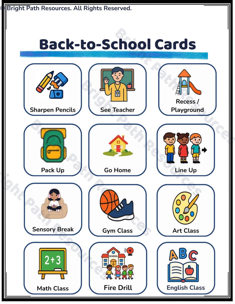 Back to School Visual Schedule Cards | Autism & ADHD Routine Expansion ...