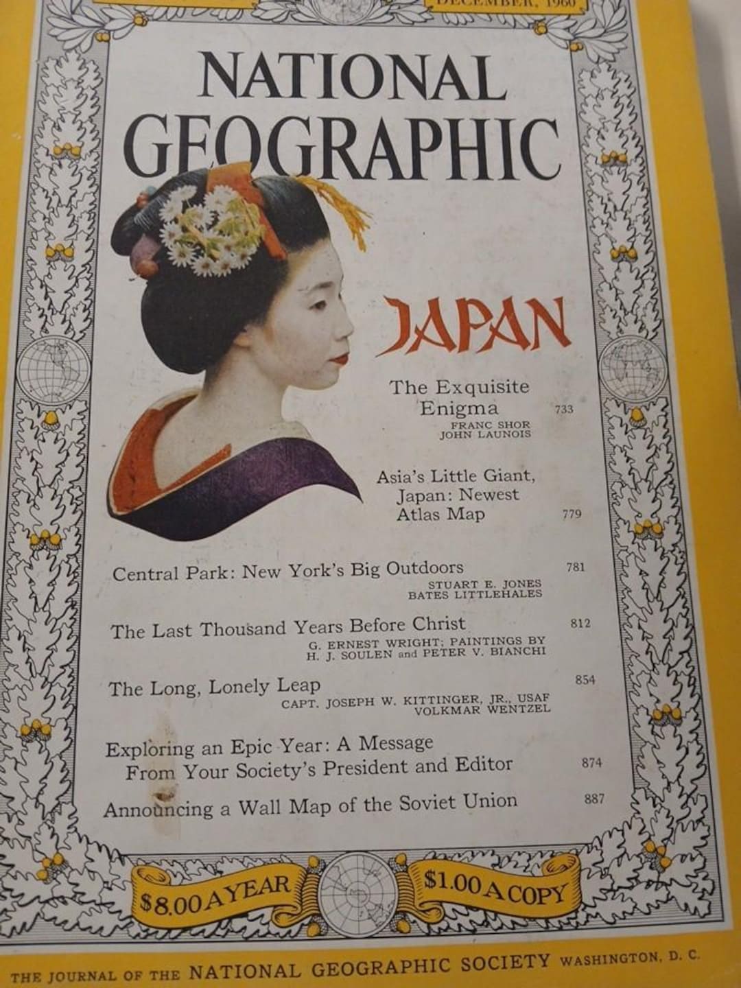 Vintage December 1960 National Geographic Journal Magazine Paperback ...