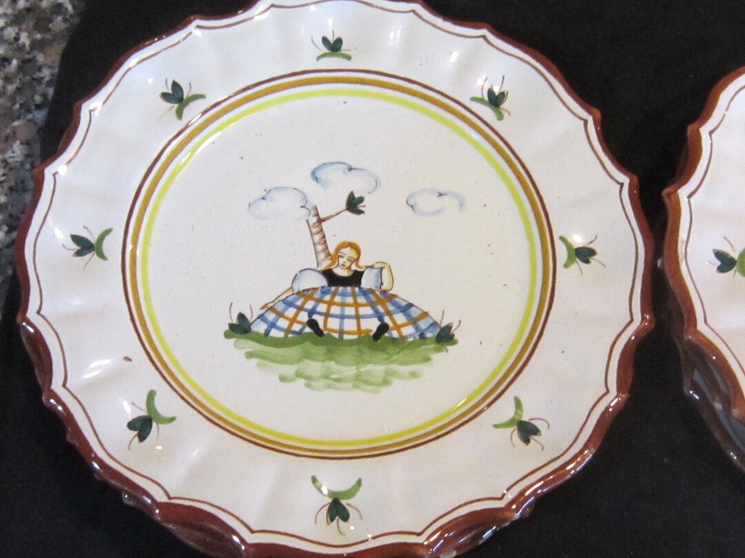 Set of 6 Faenza Cake Sandwich Plates 8 1/2" Lovely Italy Pottery - Etsy