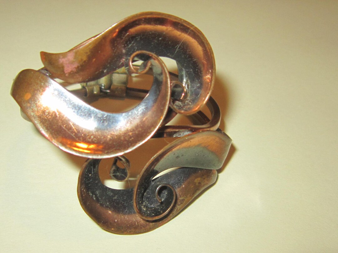 Modernistic Copper Clamper Bracelet by Bell Vintage Bracelets - Etsy