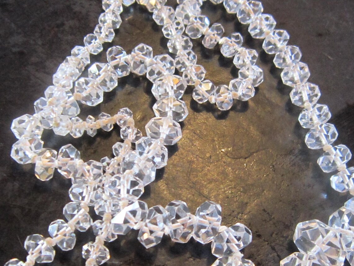 Long String Graduated Crystals Knotted 16 Drop 32 - Etsy