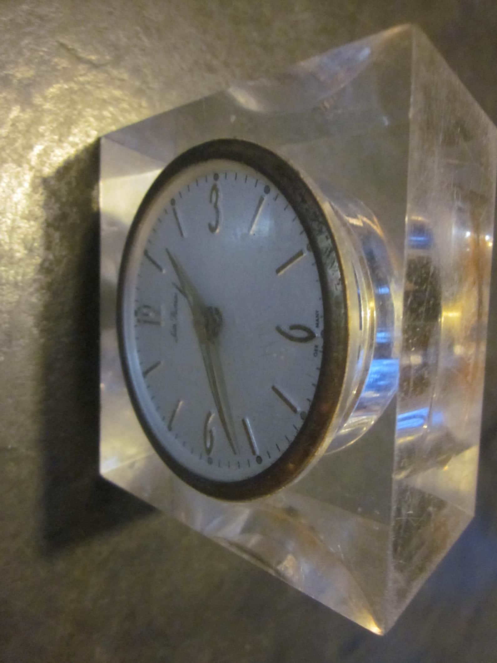 Lucite clock seth thomas german clock lucite mid century | Etsy