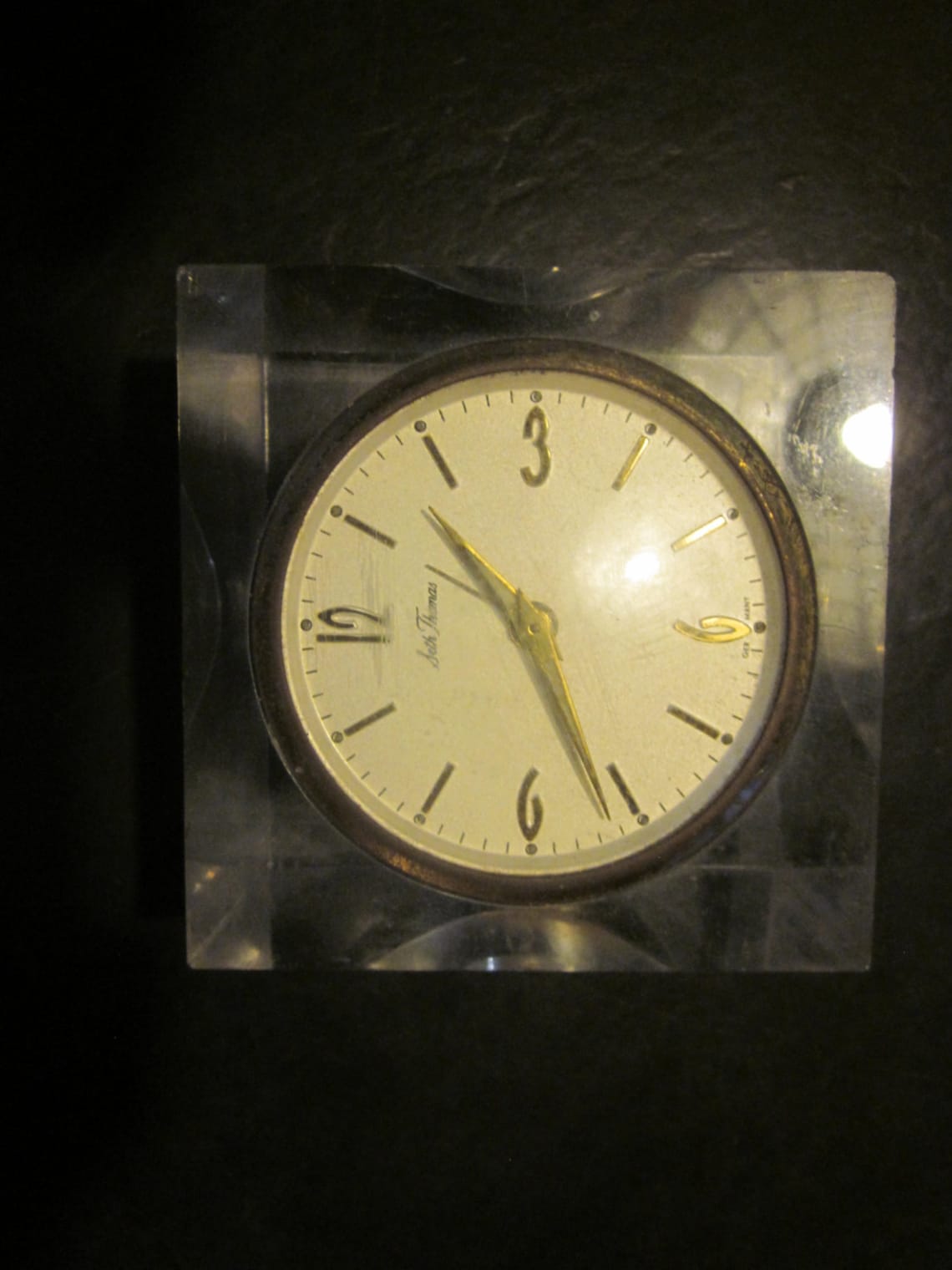 Lucite clock seth thomas german clock lucite mid century | Etsy