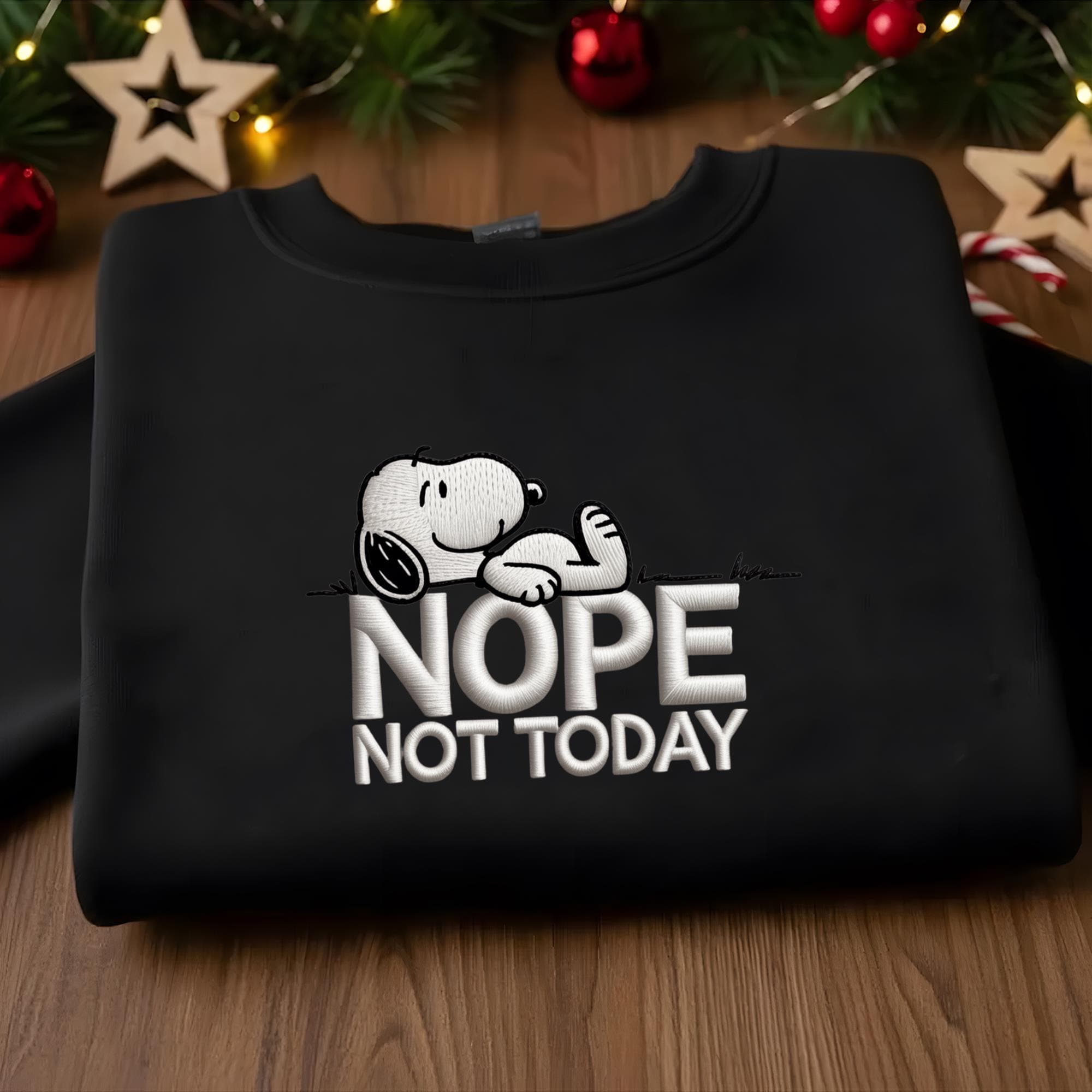 Snoopy Nope Embroidery Design, Funny Cartoon Machine Embroidery File ...
