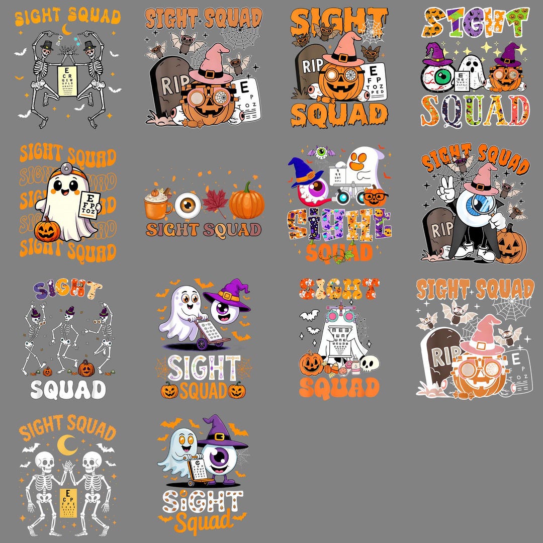 Halloween Sight Squad PNG – Funny Optometrist Pumpkin Clipart, Eye ...