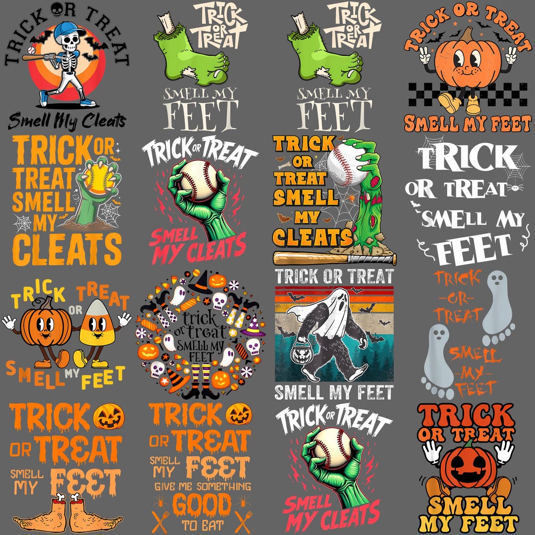 Trick or Treat Smell My Cleats PNG, Funny Halloween Football Clipart ...