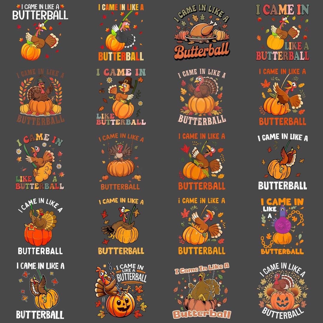 Came in Like A Butterball PNG, Funny Thanksgiving Turkey Meme Clipart ...