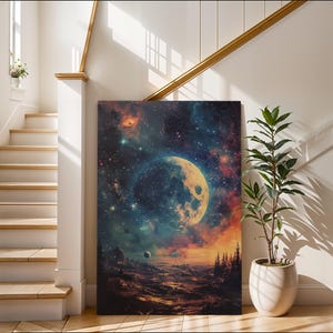A Limitless Beyond Vintage Retro Wall Art on Canvas -whimsical ...