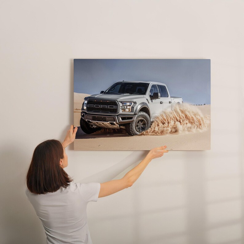 Ford Raptor Truck Canvas Wall Art - Rugged Sports Truck Artwork ...