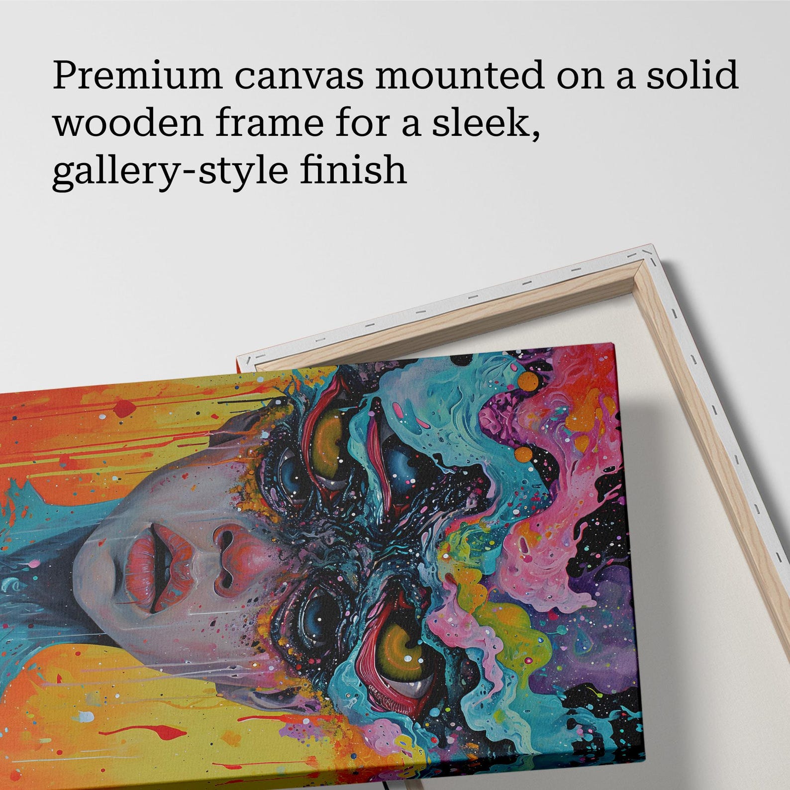 Multi-eyed Mindscape Psychedelic Canvas Wall Print - Space Lovers Gift ...