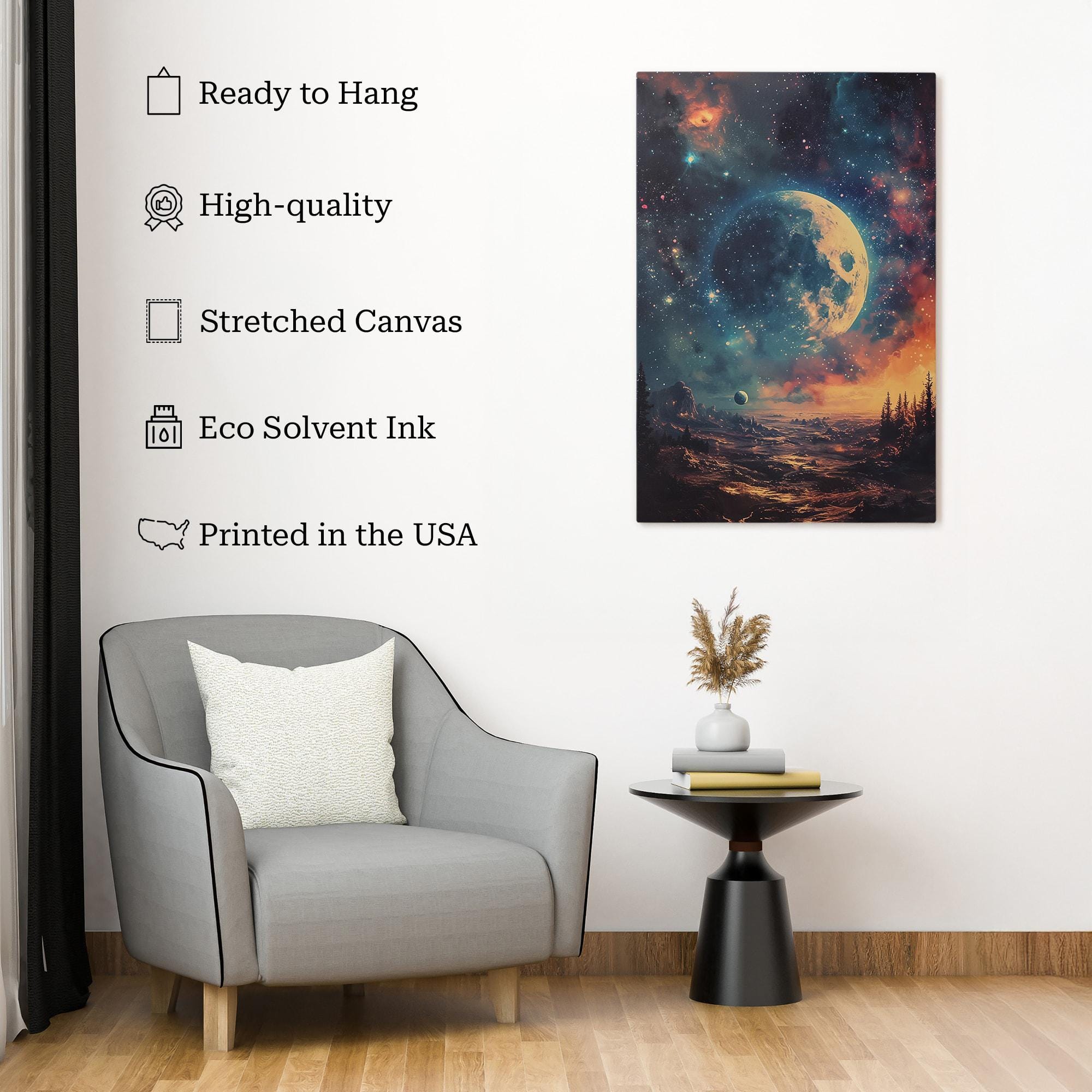 A Limitless Beyond Vintage Retro Wall Art on Canvas -whimsical ...