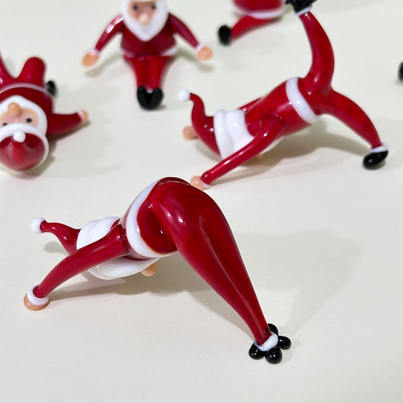 Handmade Stained Glass Santa Claus,minisanta Claus Sculpture,santa Yoga ...