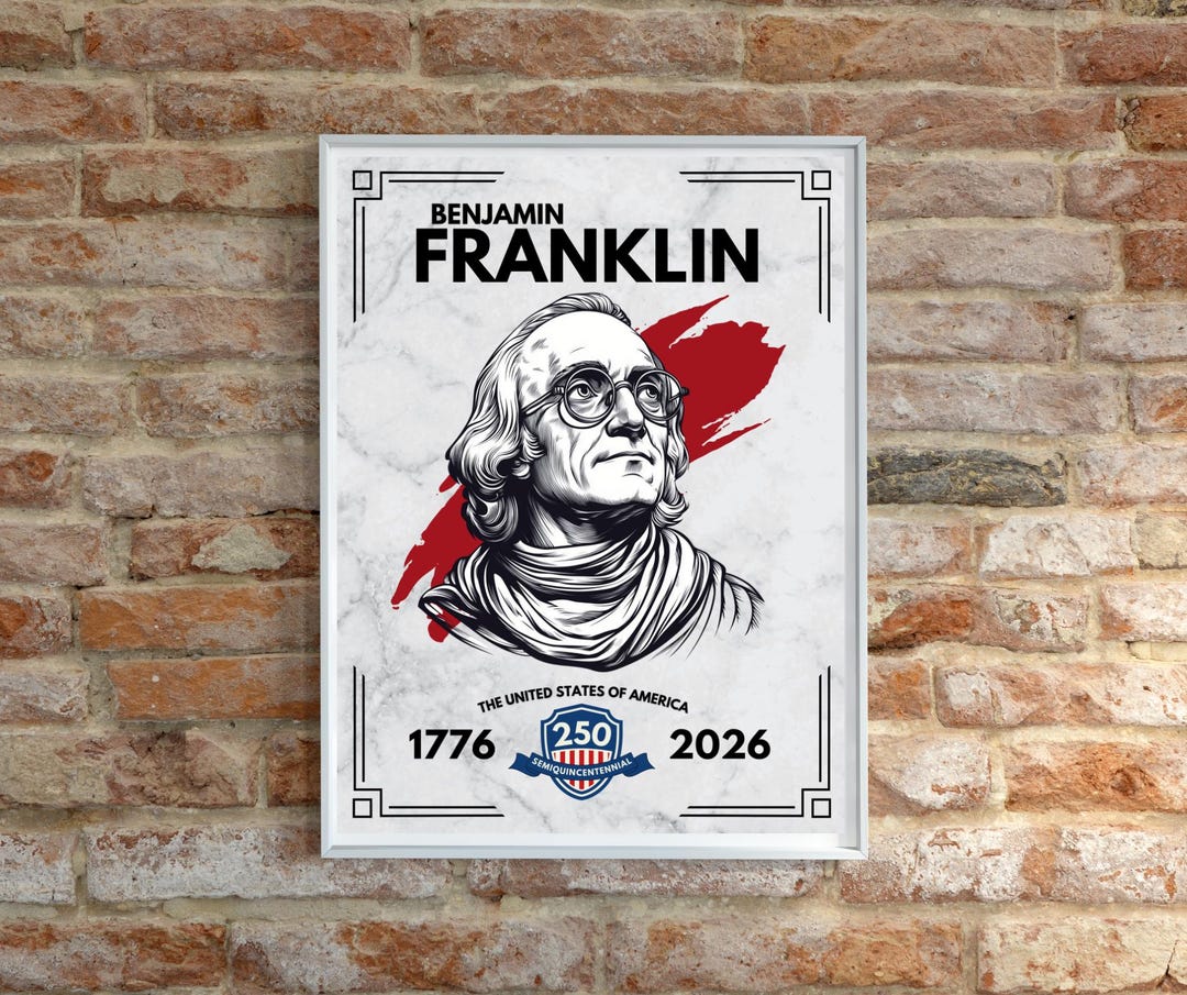 Founding Fathers & Presidential Wall Art - Digital Download BENJAMIN ...
