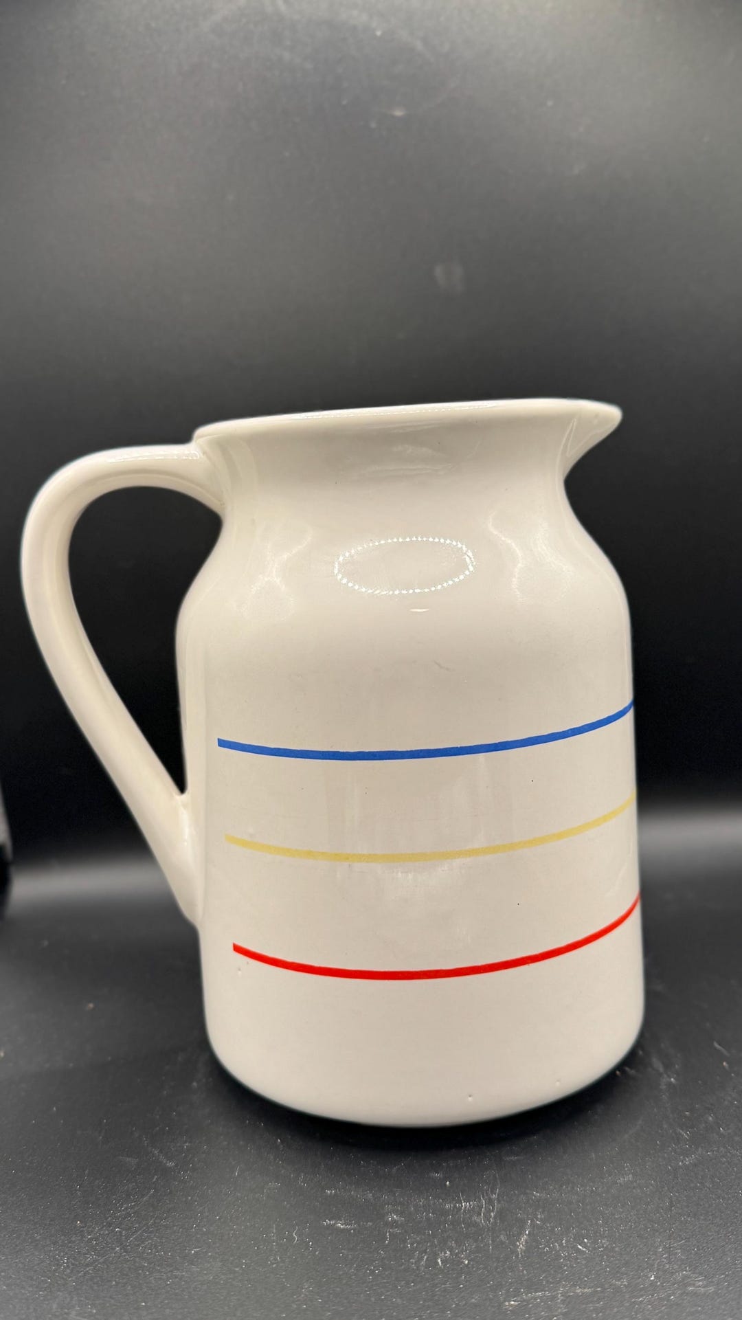 Vintage Ceramic Milk Pitcher 6.5” Tall - Etsy