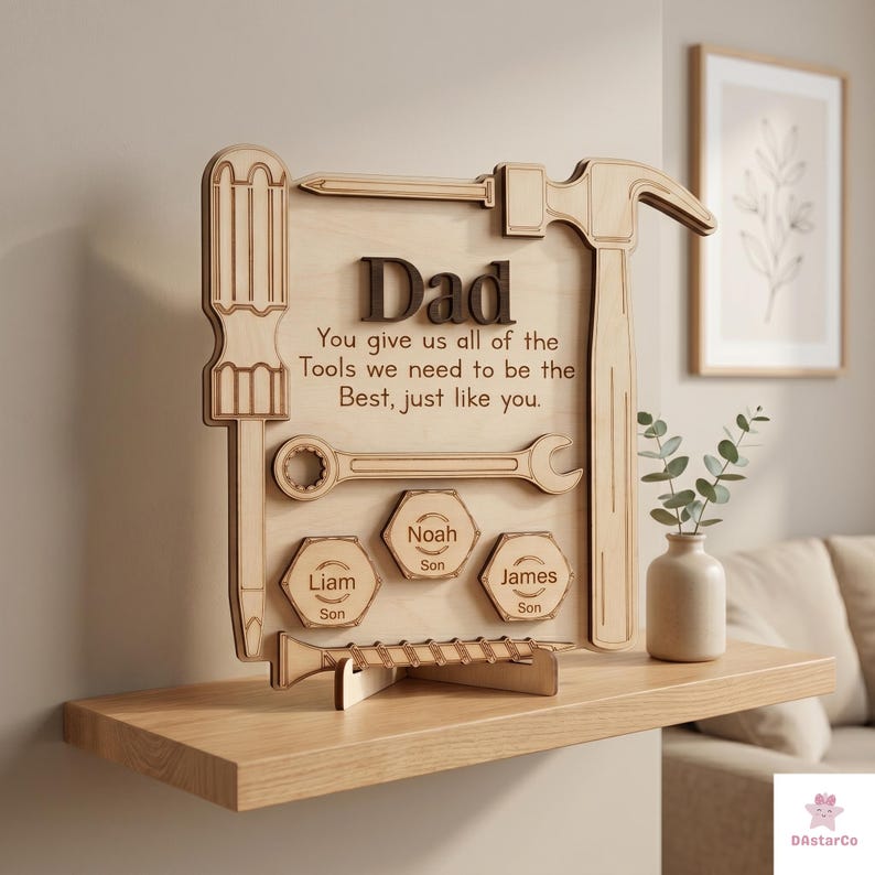 Letrero de madera personalizado para papá manitas, regalo significativo ...