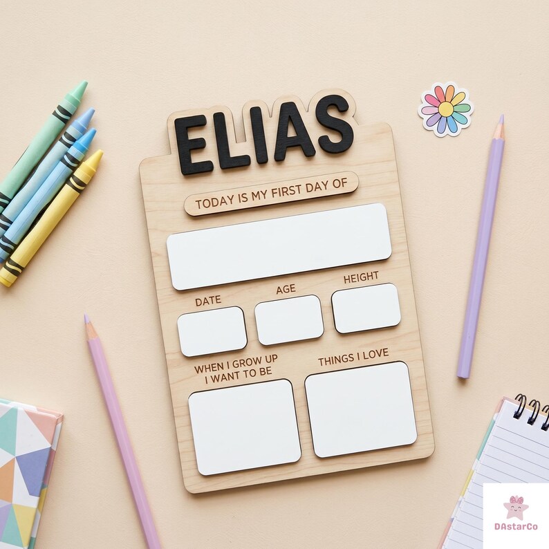 Personalized Name Plaque First Day of School Sign, Future Dreamer Gift ...