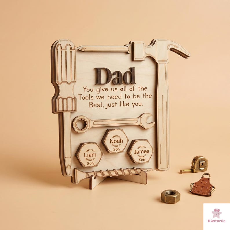 Letrero de madera personalizado para papá manitas, regalo significativo ...