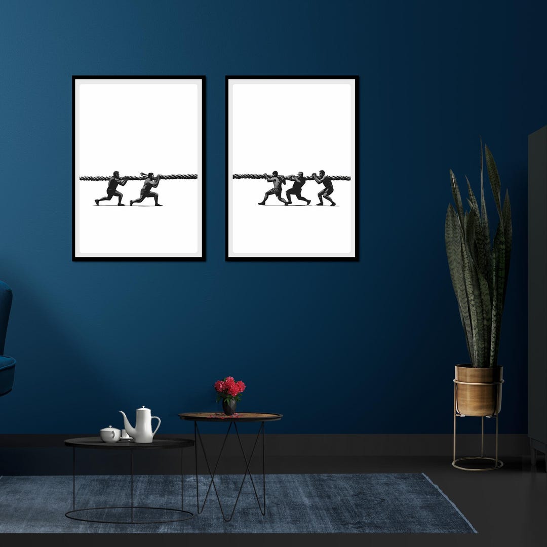 Pull of Perseverance | Abstract Wall Art | Set of 2 | Art Prints ...