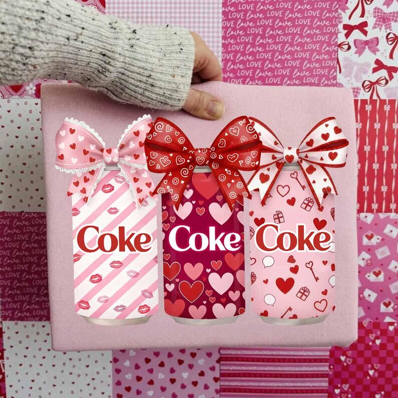 Valentine Coke PNG , Retro Soda PNG , Cute Valentine Day ,coqutte Bow ...