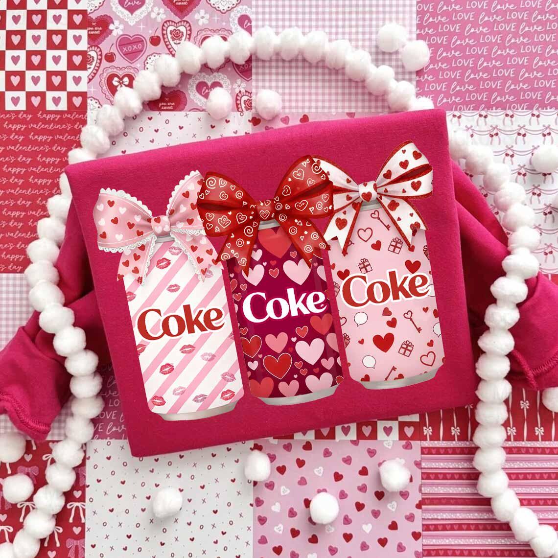 Valentine Coke PNG , Retro Soda PNG , Cute Valentine Day ,coqutte Bow ...