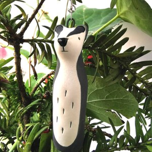 Ceramic Badger Hanging Decoration - Christmas Decoration - Etsy