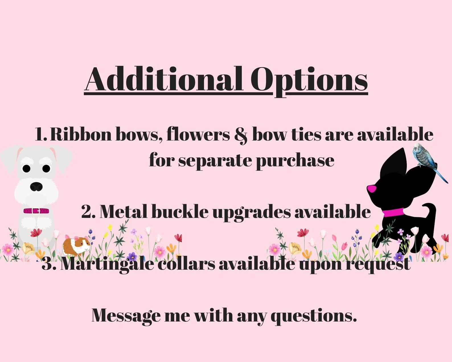Flower Dog Collar, Dog Collar for a Girl, Rose Dog Collar, Daisy Dog ...